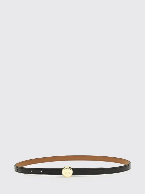 Tory Burch Romy Reversible Leather Belt With Double T Buckle