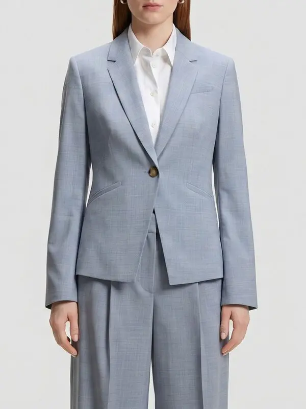 BOSS Single-breasted Virgin Wool Blazer