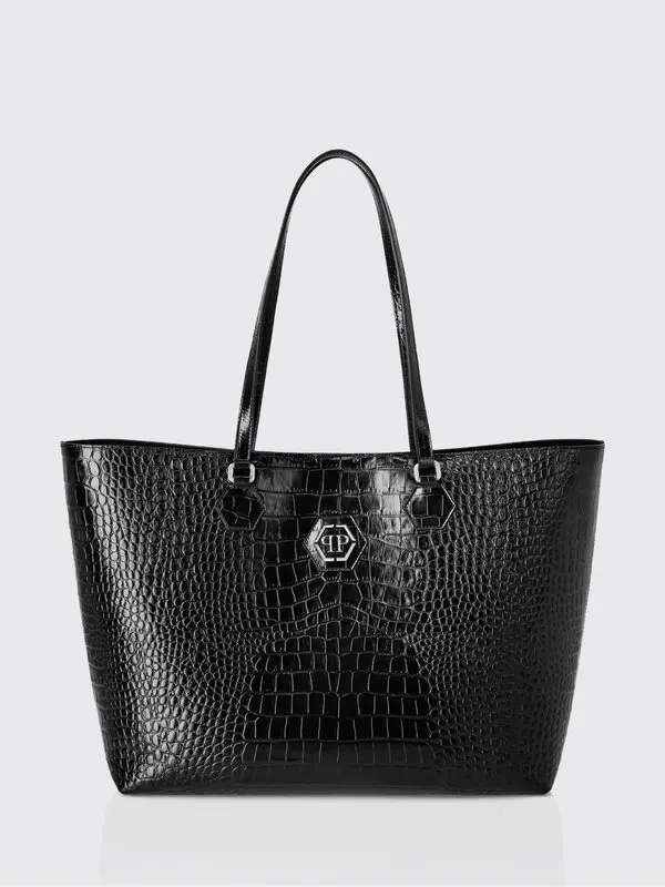 Philipp Plein Crocodile Print Leather Bag