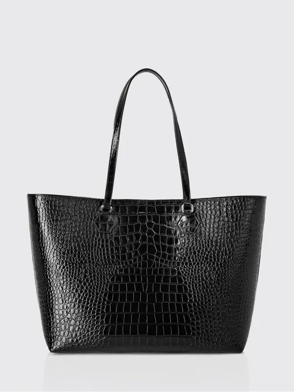 Philipp Plein Crocodile Print Leather Bag