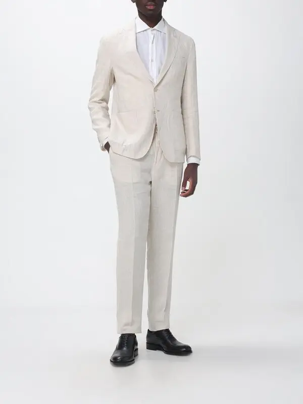 MANUEL RITZ Single-breasted Linen Suit - Beige