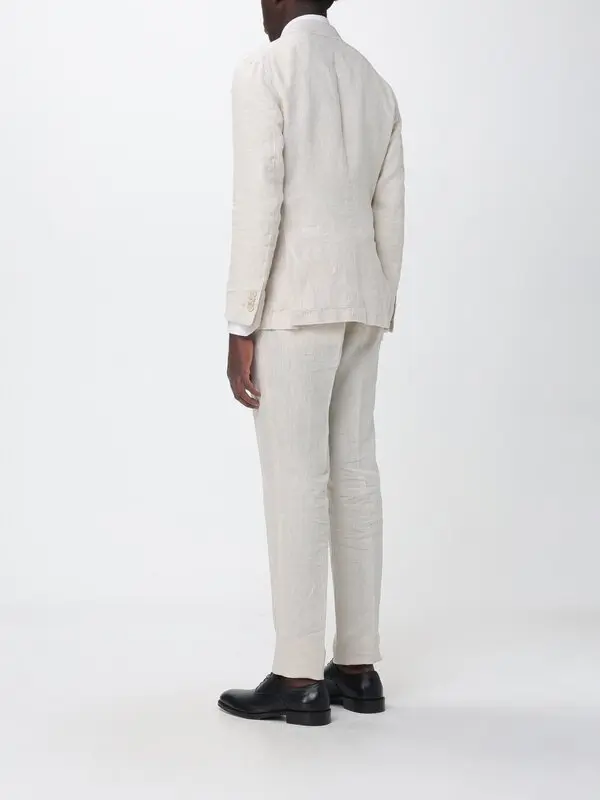 MANUEL RITZ Single-breasted Linen Suit - Beige