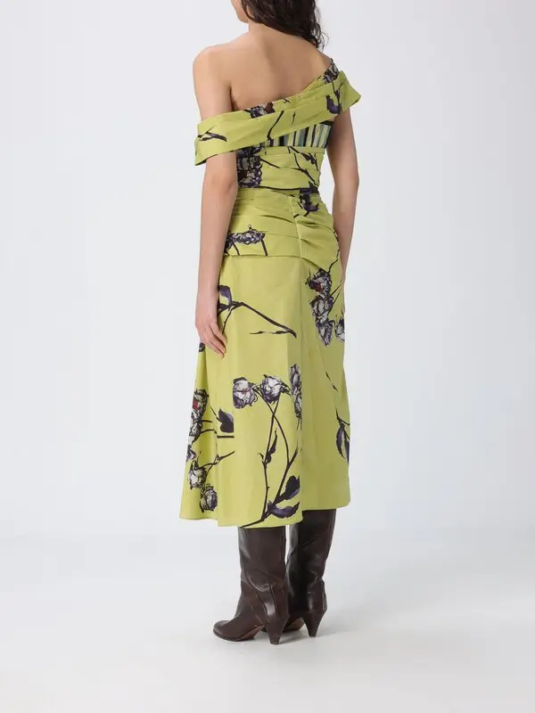 Antonio Marras Printed Cotton Blend Asymmetric Dress