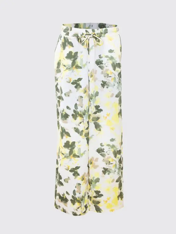 Liu Jo Floral Print Polyester Drawstring Trousers