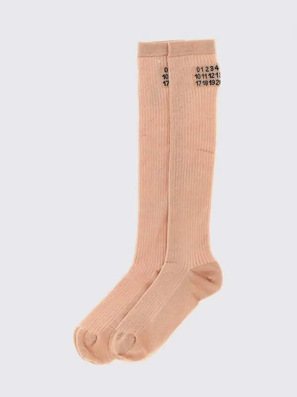 MAISON MARGIELA Stretch Ribbed Cotton Socks - Pink