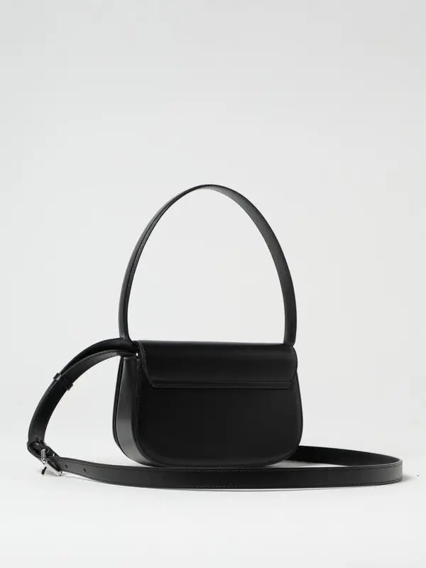 DIESEL® D-logo" Flap Bag - Black