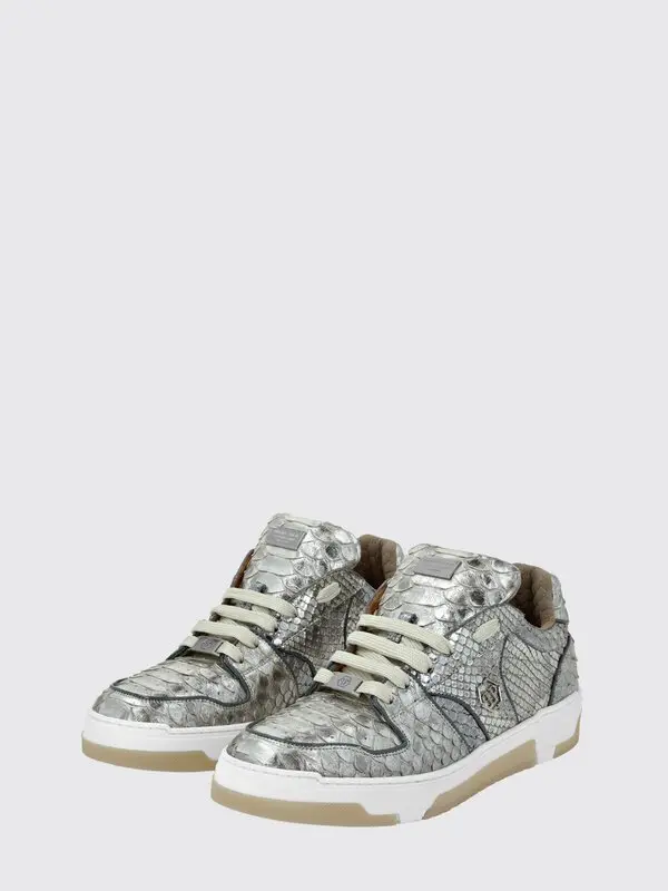Philipp Plein Laminated Python Leather Sneakers