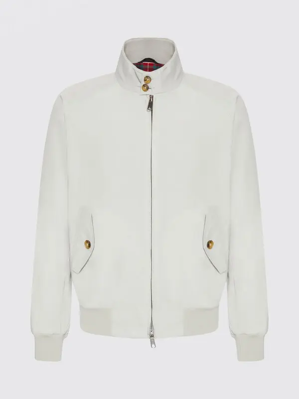 BARACUTA Cotton Blend Bomber Jacket - Ice