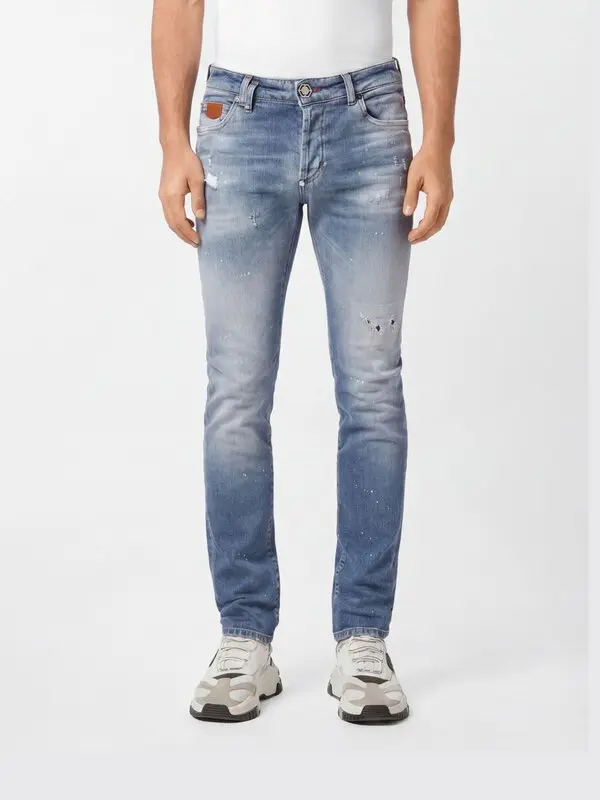 Philipp Plein Skinny Fit Stretch Jeans - Denim