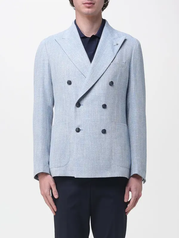 Tagliatore Double-breasted Blazer In Wool Blend