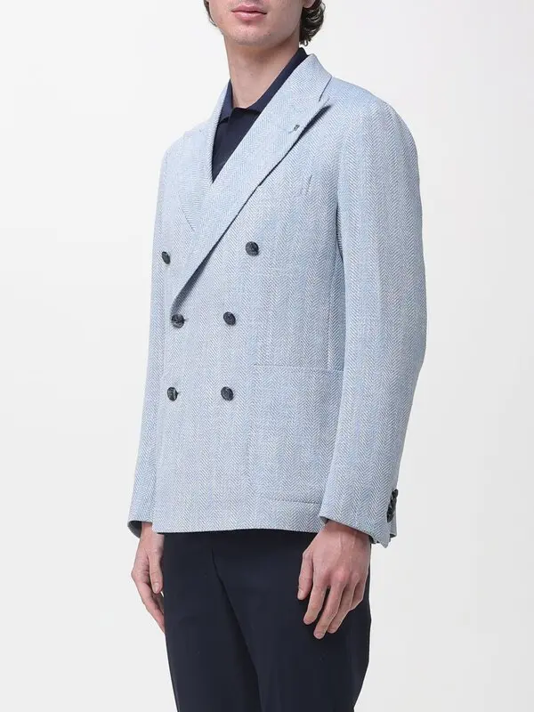 Tagliatore Double-breasted Blazer In Wool Blend