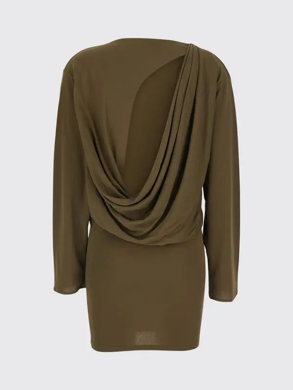 Jacquemus Viscose Blend Mini Dress With Long Sleeves And Dropped Shoulders