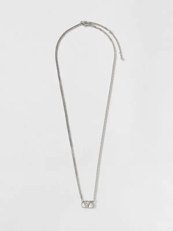 Valentino Garavani Vlogo Signature Metal Necklace - Silver