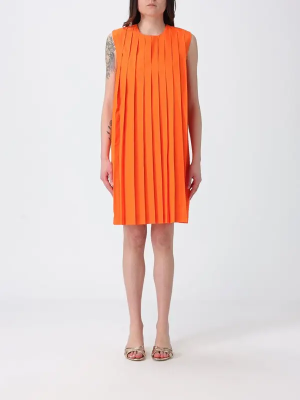 Ter Et Bantine Pleated Crêpe Mini Dress - Orange