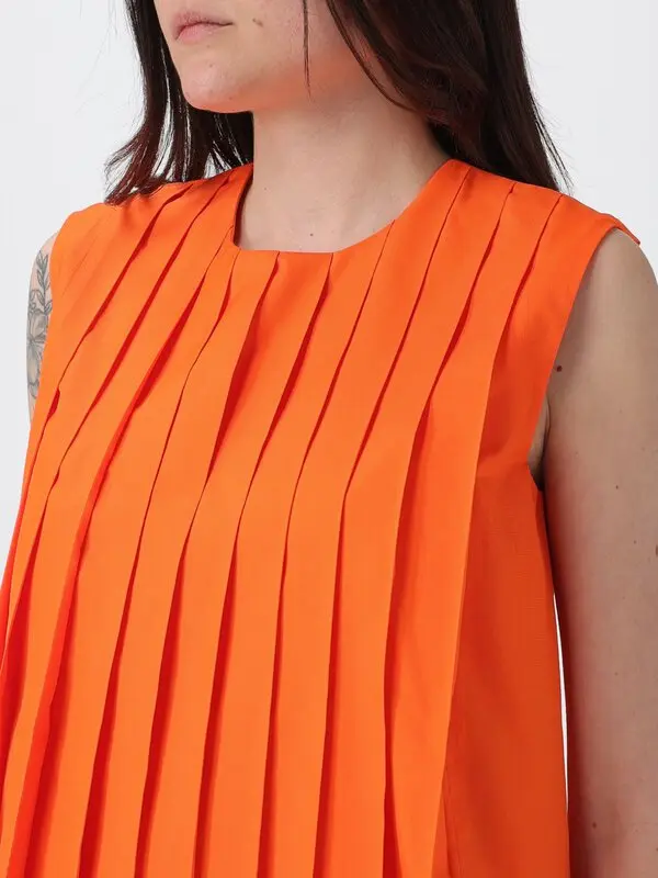 Ter Et Bantine Pleated Crêpe Mini Dress - Orange