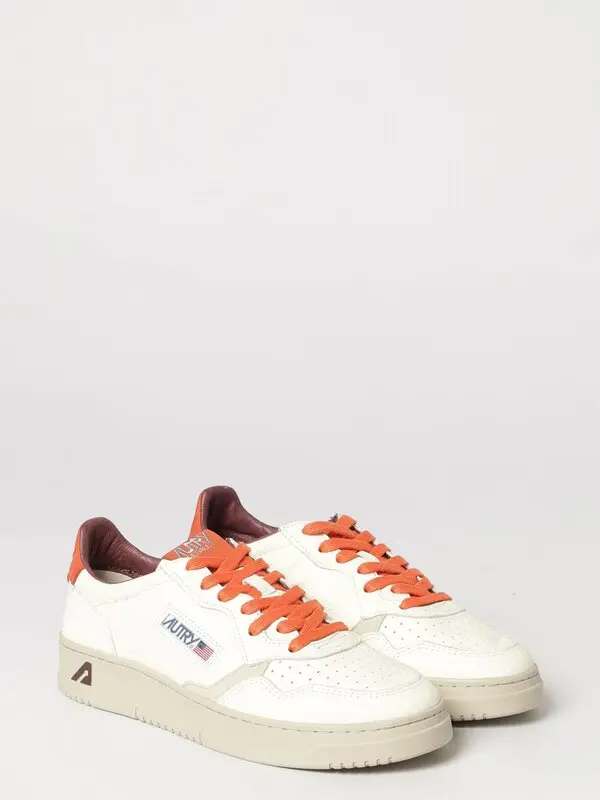 AUTRY Medalist Low Top Sneakers In Bi-leather And Suede - Red