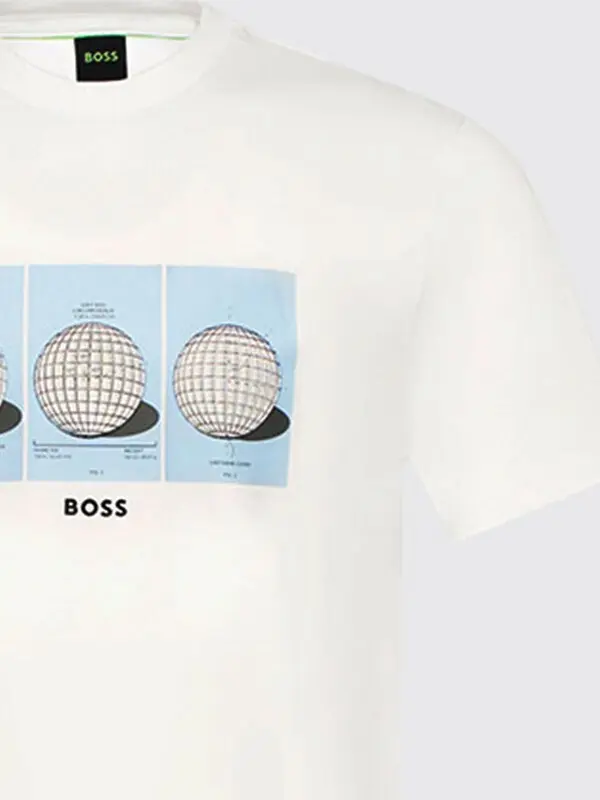 BOSS Printed Cotton T-shirt - White