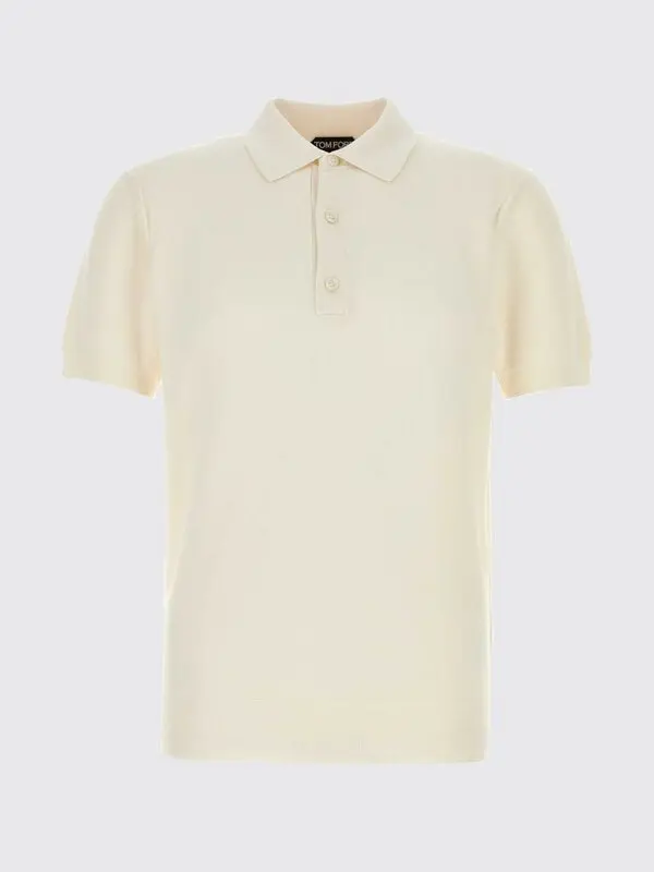 TOM FORD Cotton And Silk Knit Polo Shirt