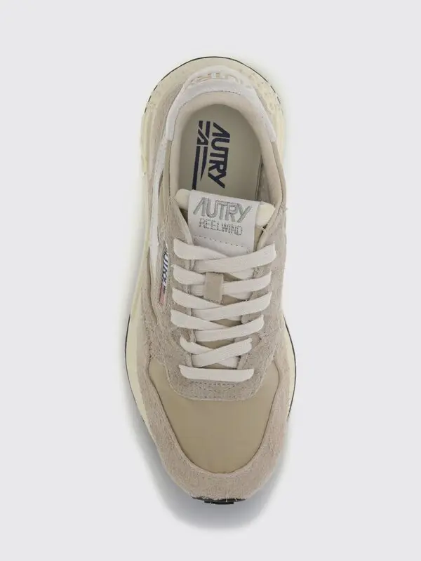 AUTRY Reelwind Nylon And Suede Sneakers With Serrated Sole - White 2