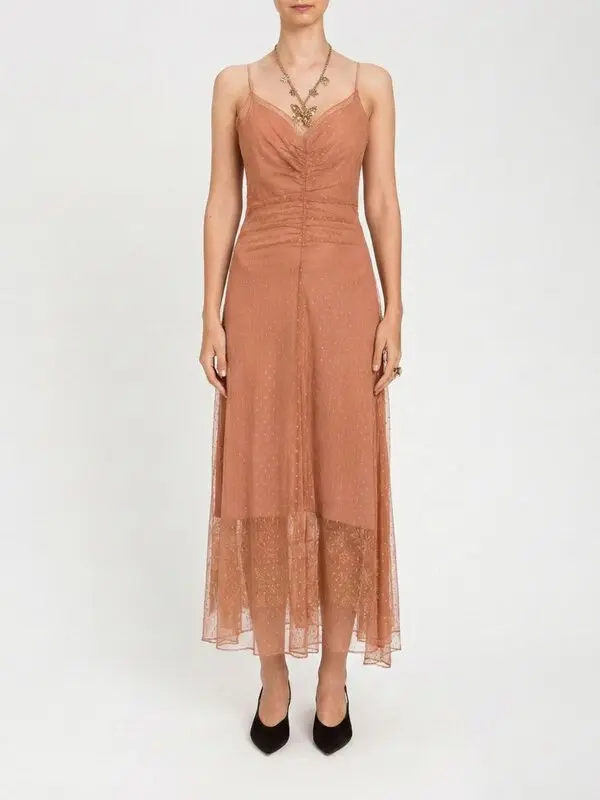 TWINSET Tulle Point D'esprit Midi Dress