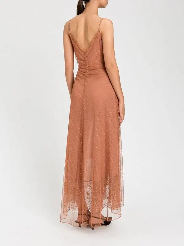 TWINSET Tulle Point D'esprit Midi Dress