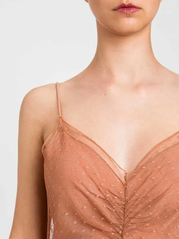 TWINSET Tulle Point D'esprit Midi Dress