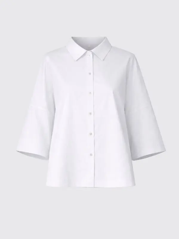 Liviana Conti Flora Cotton Blend Shirt - White