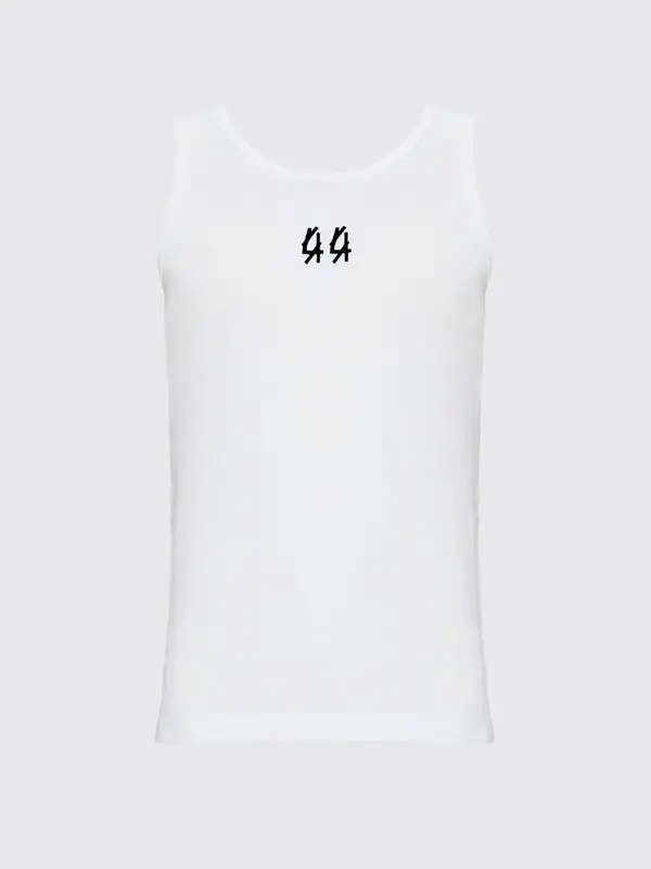 44 LABEL GROUP Stretch Cotton Tank Top With Embroidered Logo