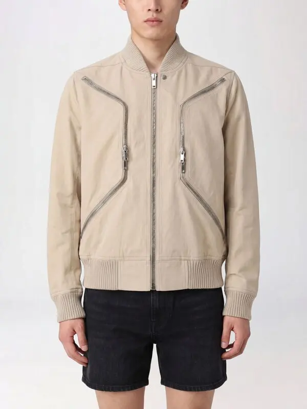 Rick Owens Cotton Bomber Jacket - Beige