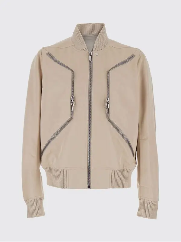 Rick Owens Cotton Bomber Jacket - Beige