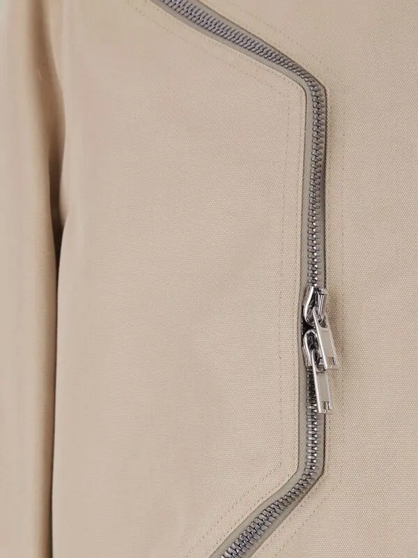 Rick Owens Cotton Bomber Jacket - Beige