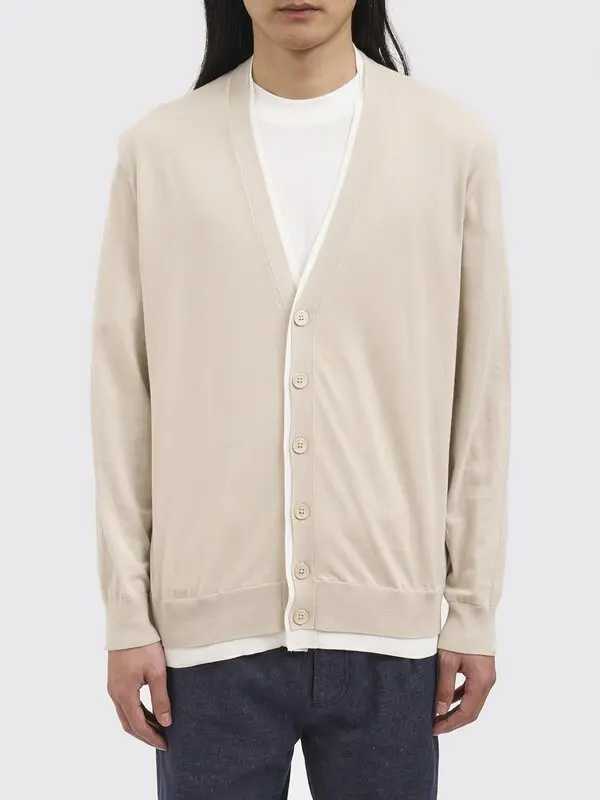 PAOLO PECORA Cotton Cardigan - Beige