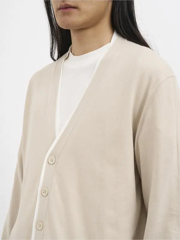 PAOLO PECORA Cotton Cardigan - Beige