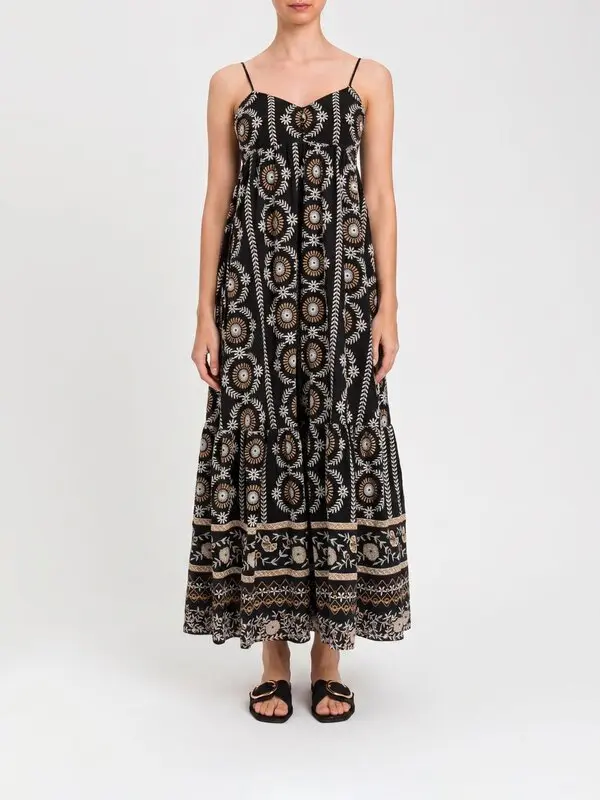 TWINSET Printed Muslin Midi Dress