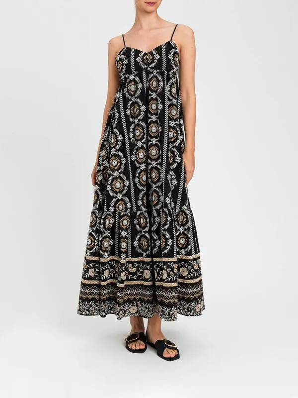 TWINSET Printed Muslin Midi Dress