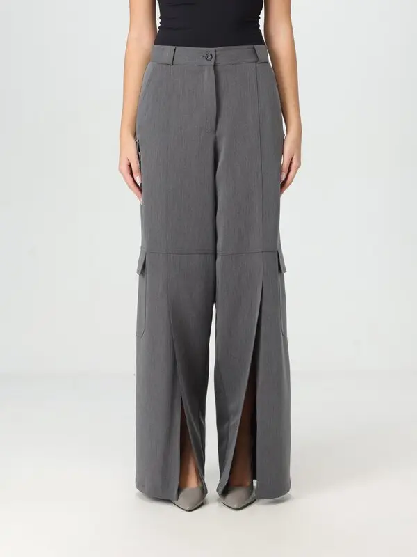 Pinko Tailored Wide-leg Trousers With Belted Detail