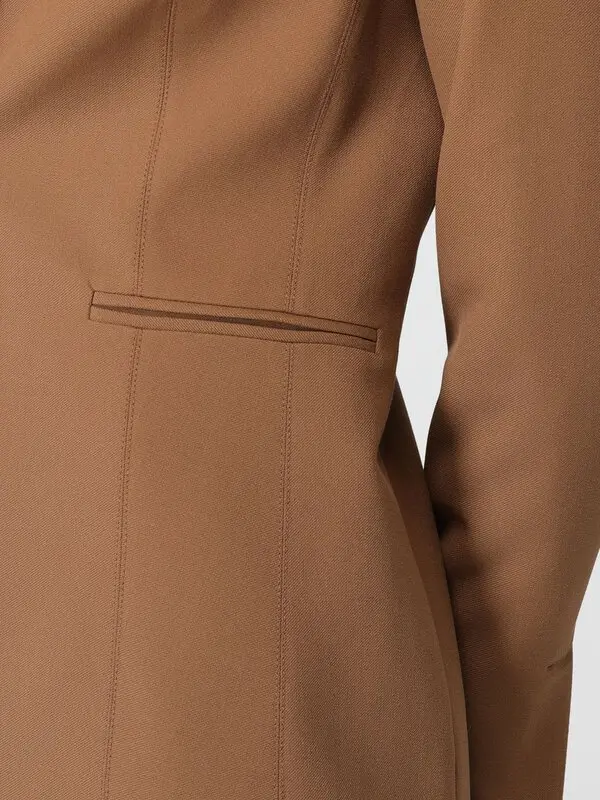 Pinko Tailored Blazer With Notch Lapel - Brown