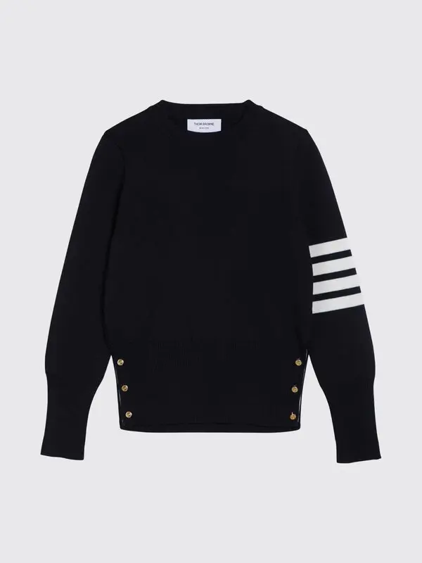 Thom Browne Crew Neck Jumper With Signature Striping