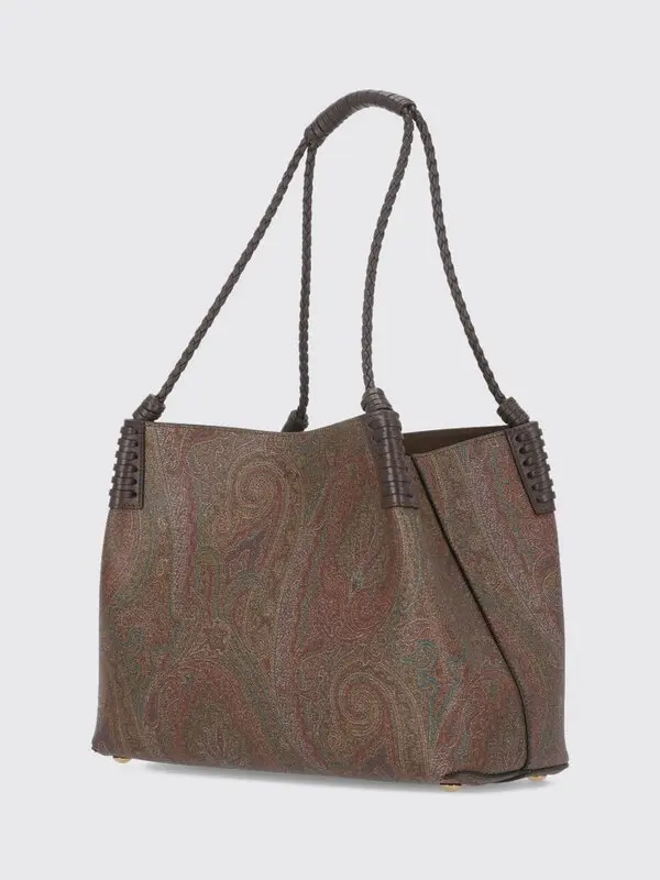 Etro Paisley Print Leather Shoulder Bag