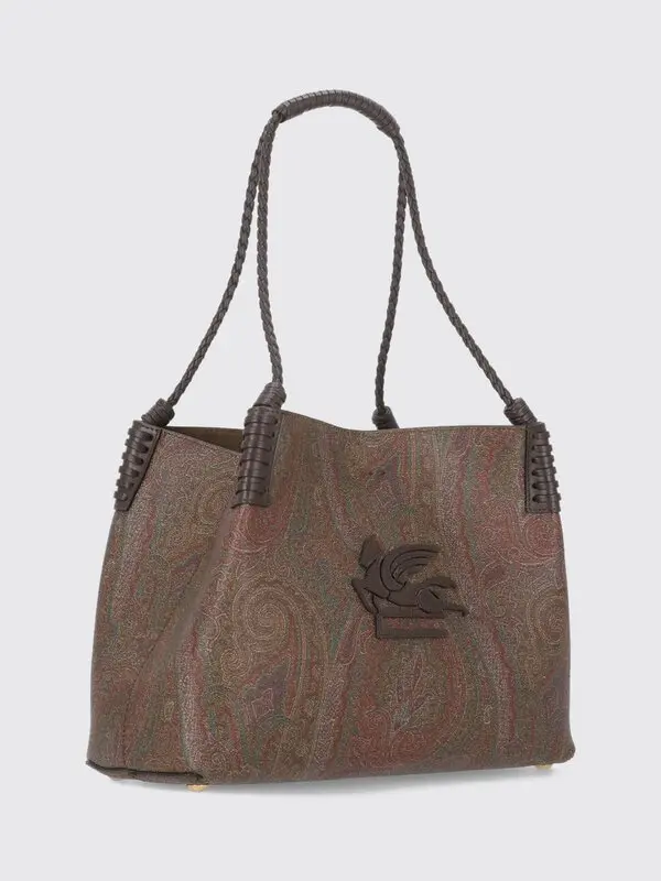 Etro Paisley Print Leather Shoulder Bag