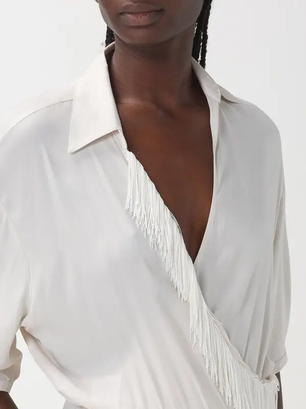 Pinko Midi Dress With Fringed Detail