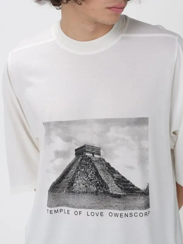 Rick Owens Printed Cotton Oversized T-shirt