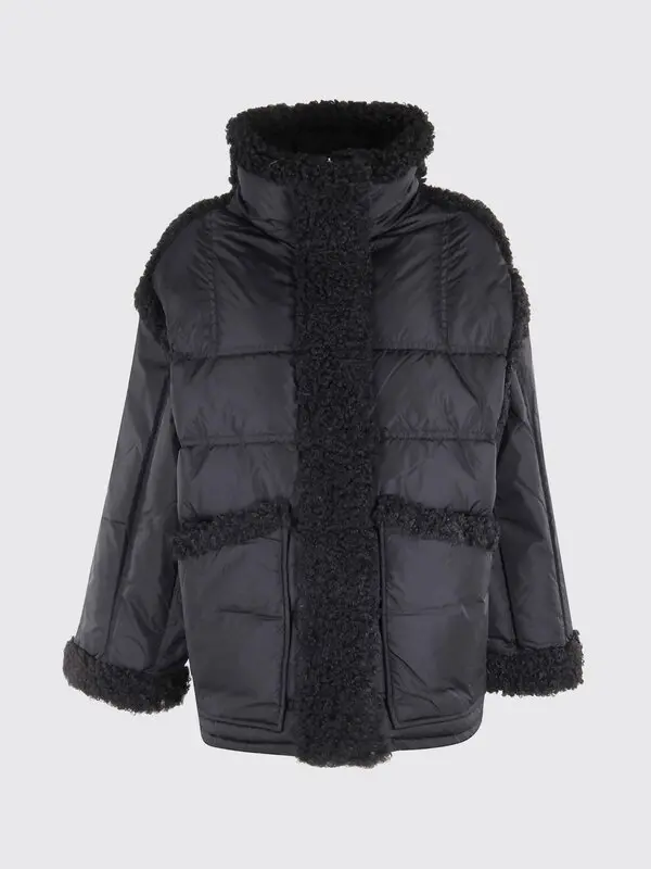 STAND STUDIO Padded Jacket With Fur Trim