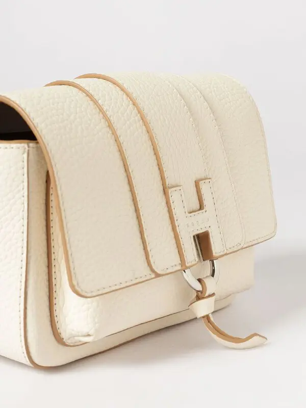 Hogan Flap Trend Leather Bag - Ivory