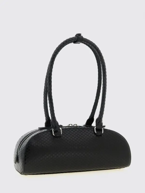 DIESEL® 1dr Dome Bag With Print In Leather - Black