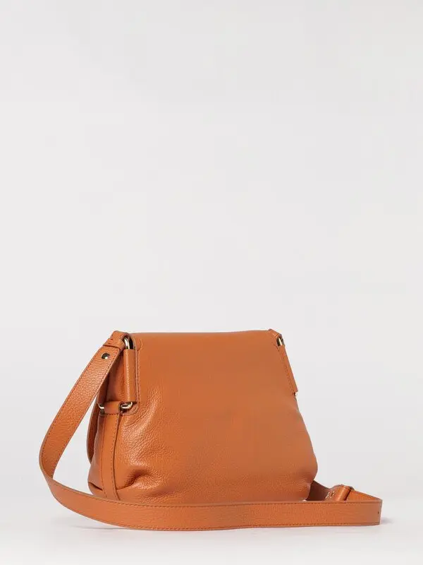COCCINELLE Rebekka Hammered Leather Bag - Orange