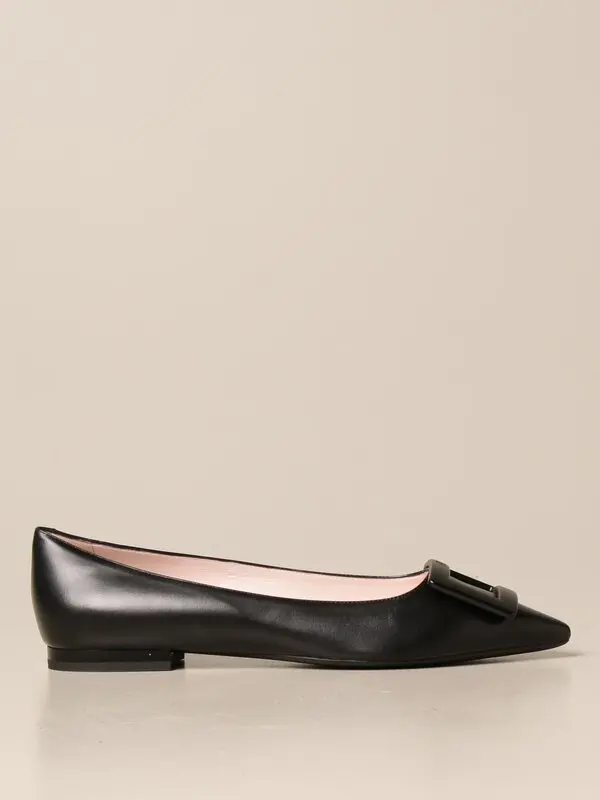 ROGER VIVIER Rubber Ballerina In Leather