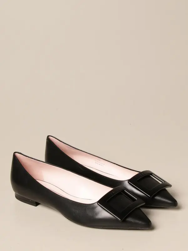 ROGER VIVIER Rubber Ballerina In Leather