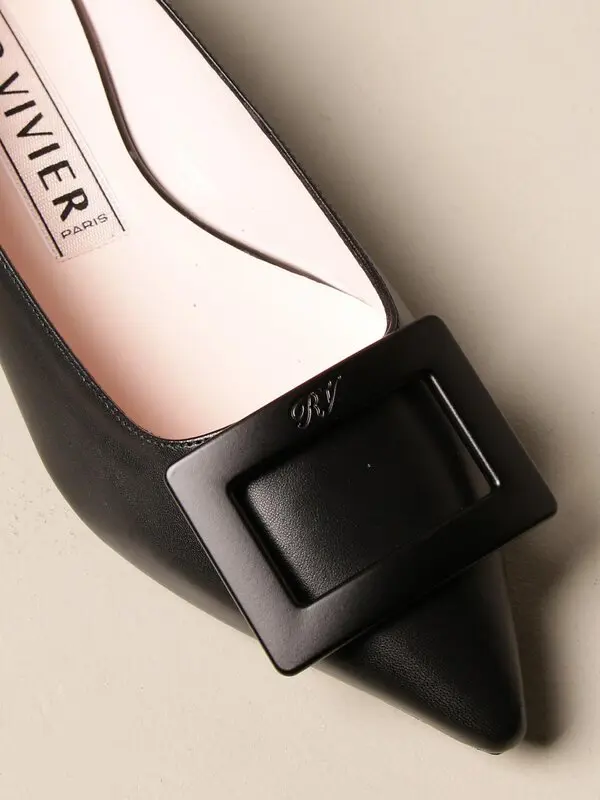 ROGER VIVIER Rubber Ballerina In Leather