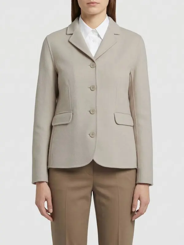 Max Mara Single-breasted Blazer In Wool - Grey
